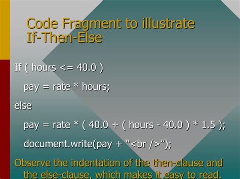 Ppt The If Then Else Statement Using Javascript Powerpoint