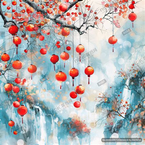 Ai创作图红灯笼与树枝 树枝上挂满红灯笼 树与红灯笼 古风树上灯笼 树枝红灯笼 树枝挂红灯笼 挂满红灯笼的树 灯笼梅花背景图 挂满灯笼的树 满树红灯笼 水墨春节年橘电视墙 满树红灯 红灯笼插画