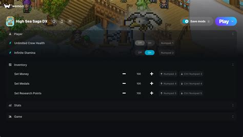 High Sea Saga DX Cheats Trainers For PC WeMod
