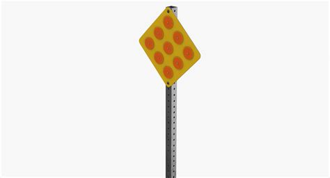 3d End Of Road Object Marker Red And Yellow Model Turbosquid 1919503