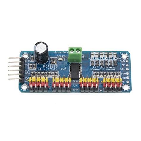 Pca9685 16 Canales Pwm I2c 12 Bit Unit Electronics