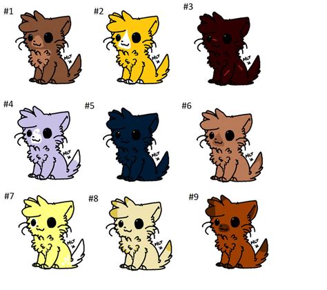 Chibi Cat Adoptables 1 [closed] By Warriorcatlillyheart On Deviantart
