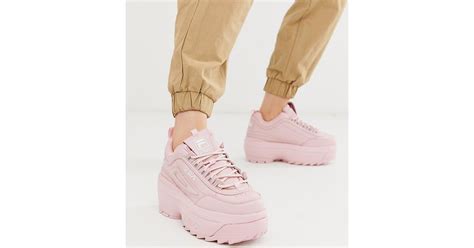 Fila Disruptor Ii Platform Wedge Trainers In Pink Lyst