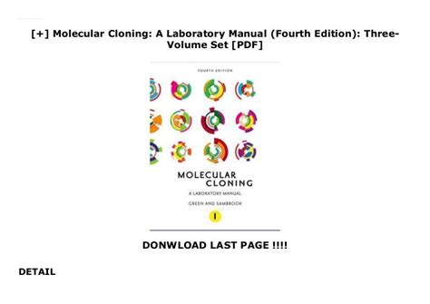Molecular Cloning A Laboratory Manual Fourth Edition Three Vo