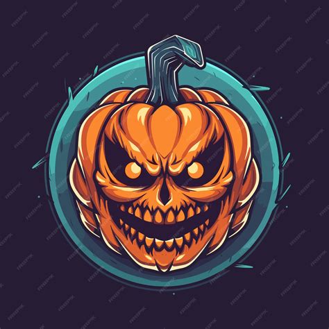 Premium Vector Halloween Vector Logo Design With 2d Cartoon