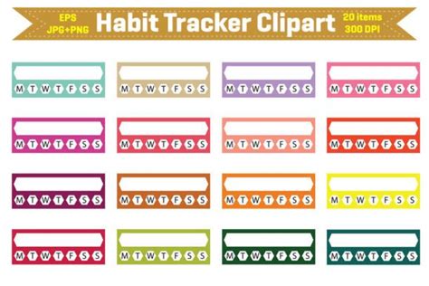Habit Tracker Clipart Graphic By Actual Pixel · Creative Fabrica