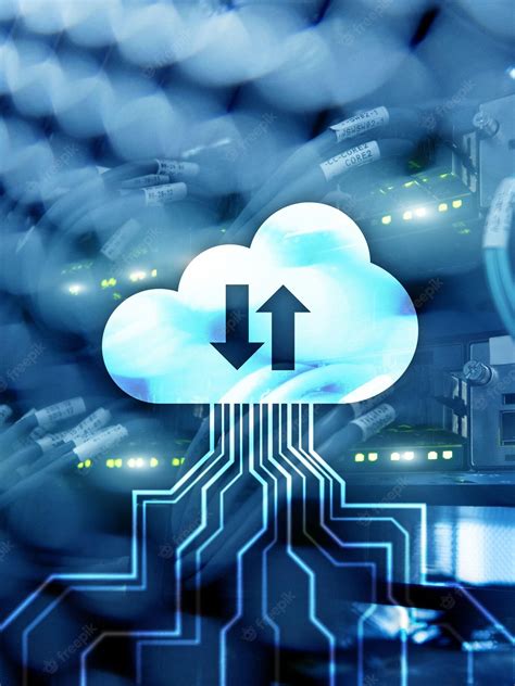 Premium Photo Cloud Technology Data Storage Internet Concept On Supercomputer Background