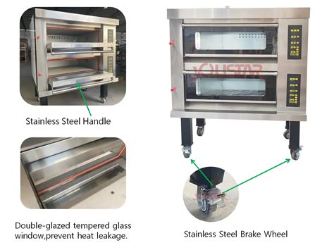 9 Trays High Production Industrial Steam Deck Oven Electric 3 Deck 9