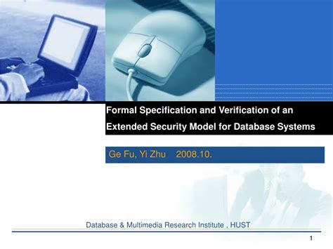 ppt formal specification and verification of an extended security model for database systems