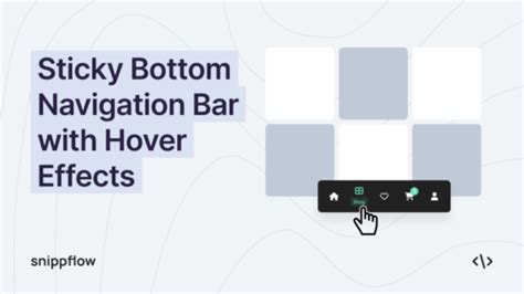 Sticky Bottom Navigation Bar With Hover Effects