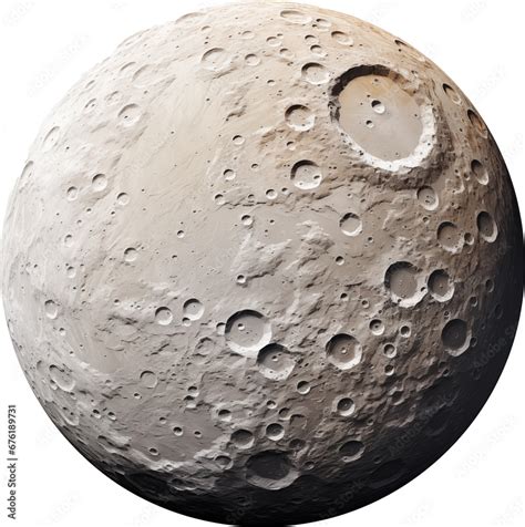 여기저기 분화구가 생겨있는 동그란 행성 달 Stock Illustration Adobe Stock