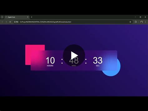Frontenddevelopment Javascript Html Css Webprojects Digitalclock