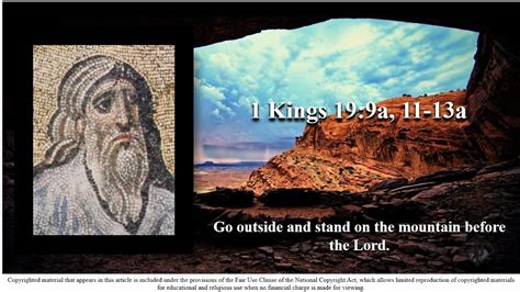 19th Sunday Ot A First Reading 1 Kings 199a 1113a Go