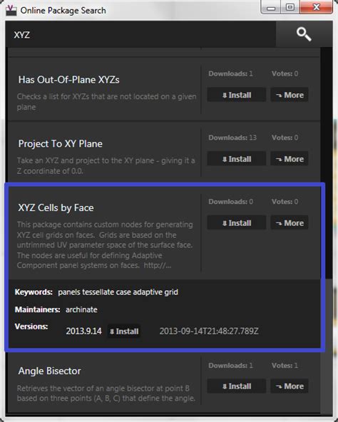 xyz cells by face dynamo bim