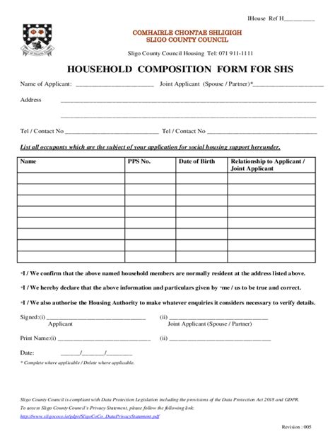 Household Composition Form For Shs Fill Out And Sign Online Dochub