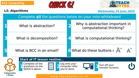 L3 Algorithms Lesson Computational Thinking Teaching Resources