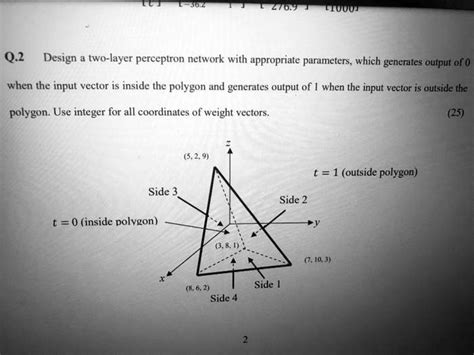 Q2 Design A Two Layer Perceptron Network With Appropriate Parameters