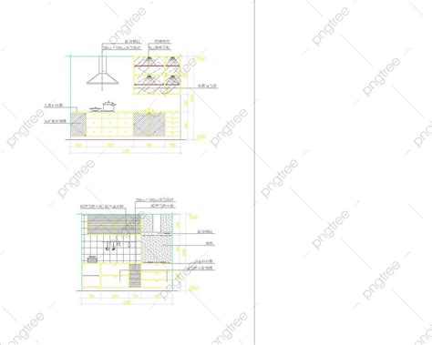 Cad Elevation Drawing Of Home Decoration Kitchen Template Download On Pngtree
