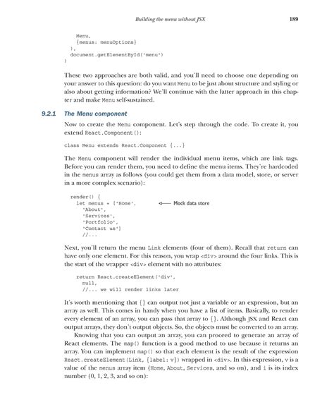 React Practical 45 Building The Menu Without Jsx 189 Menu Menus