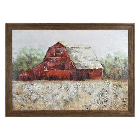 Red Barn Framed Wall Art 59x44
