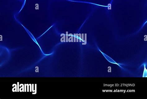 Abstract Soft Digital Particle Waves With Light Background Animation Cyber Surface With Dots