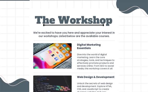 Workshop Registration Form Template