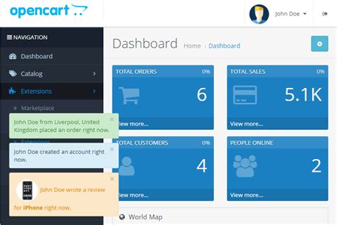 OpenCart Just Purchased Notification And More For Admin