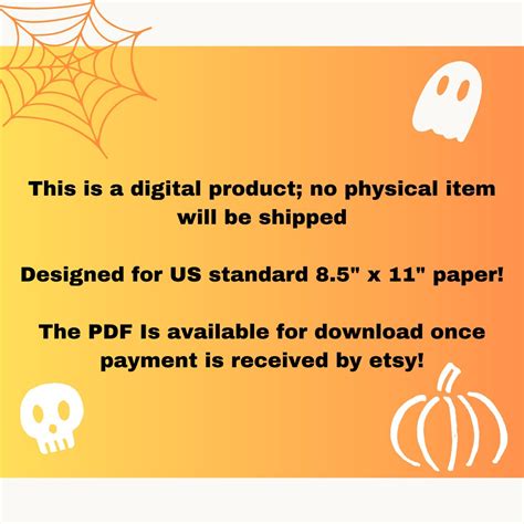 Printable Halloween Mad Libs Game Etsy