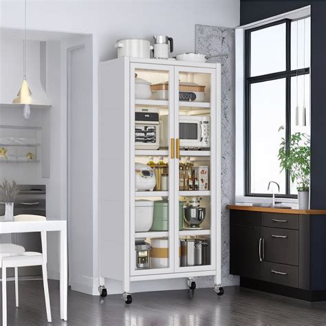 Lark Manor™ Kitchen Shelving Floor To Ceiling Multilevel Storage Cabinet Wayfair