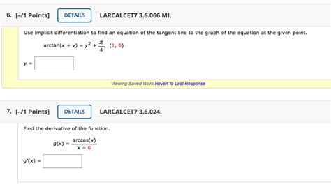 Solved 6 [ 1 Points] Details Larcalcet7 3 6 066 Mi Use