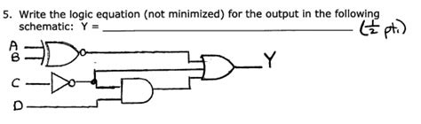 Solved Write The Logic Equation Not Minimized For The Chegg Com