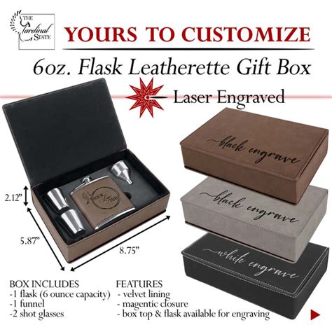 Personalized Flask Set Custom The Cardinal State