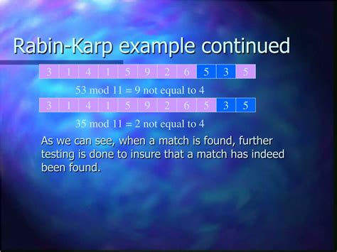 Ppt String Matching Using The Rabin Karp Algorithm Powerpoint