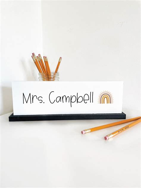 Teacher Name Tag Sign Etsy