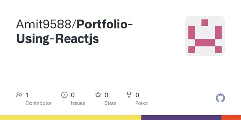 Github Amit9588portfolio Using Reactjs