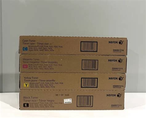 Genuine Xerox WorkCentre 7525/7530/7535/7545/7556 CMYK Toner Cartridge ...