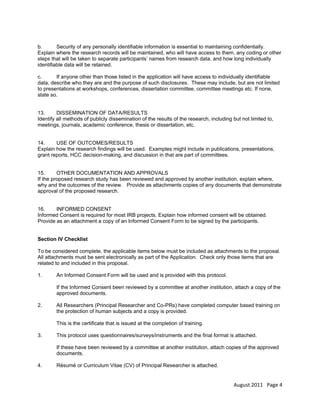 Irb Application Guidelines PDF