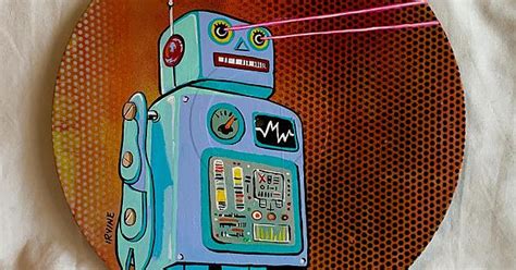 Paintings I Did On Salvaged Vinyl Records Too Damaged To Play Anymore