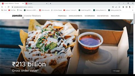Zomato Clone Investor Page Top Navbar Using Html Css Only Youtube