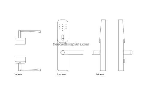 Smart Door Lock Free Cad Drawings