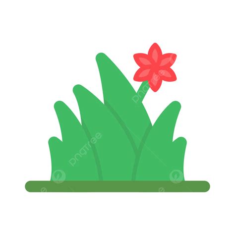 Grass Flat Icon Vector Botany Ecology Garden Png And Vector With