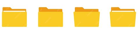 Premium Vector Different Folder Icon Set Opened And Closed Folders Collection Flat Open Folder