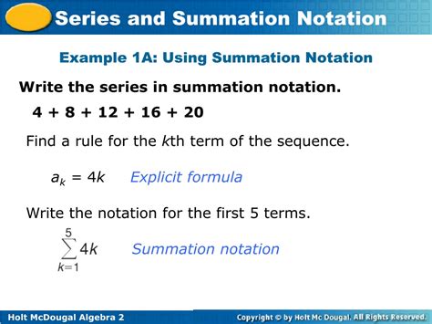 PPT Series And Summation Notation Lesson Presentation PowerPoint Presentation ID 9639543