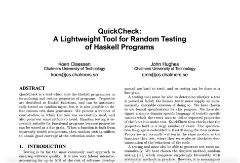 Property Based Testing This Article Was Originally Published By