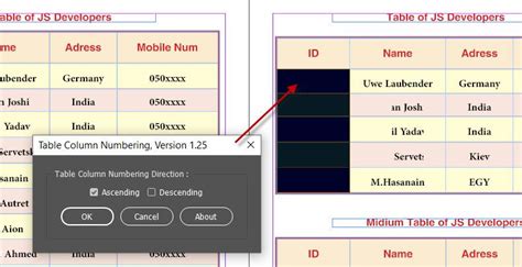 Solved Creating Sequential Numbers For Table Column Via J Adobe Community 12529132