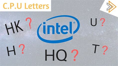 Intel S CPU Letters Explained K H HQ U Y T Means In Hindi YouTube