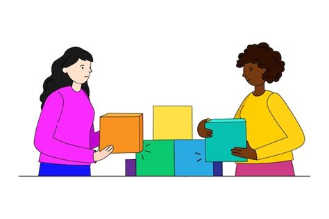 협업 대화 팀워크 공동의 팀 목표 달성을 위한 티밍 프리미엄 벡터