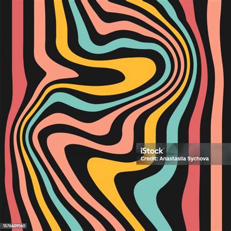 현대는 다채로운 배경을 유동화합니다 그루비 70년대 배경 물결 모양 고풍스런에 대한 스톡 벡터 아트 및 기타 이미지 고풍스런 공연 과거 Istock