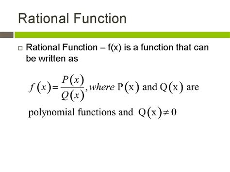 Points Of Discontinuity Rational Function Fx Is A