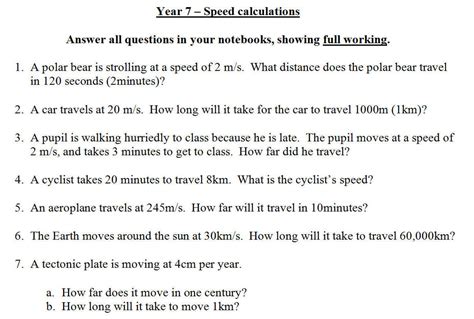 Calculating Speed